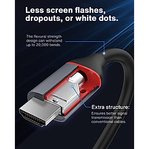 IVANKY 8K HDMI 2.1 Cable 10FT/3M, Certified High Speed HDMI 2.1 Cable, 4K@120Hz 8K@60Hz 48Gbps 144Hz, 7680P, DTS:X, eARC, HDR, for Roku TV/PS4 5/Xbox Series X