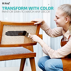 Cane Webbing Roll 24" Wide - Open Mesh Rattan Roll - Woven Cane Material Rattan Fabric Sheets Open Weave Wicker Material for Chair Caning Kit, DIY Supplies, Furniture Repair, Replacement Kit (2'x6')