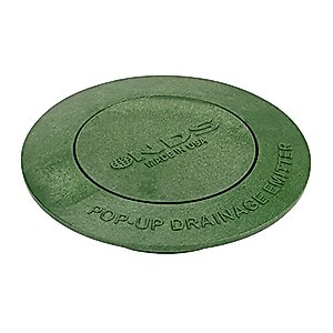 NDS 420C Pop-Up Drainage Emitter, for 3-Inch & 4-Inch Drain Fittings, Works with Drainage Systems Including Catch Basins, Green Plastic