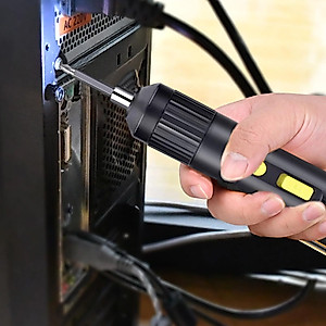 Electric Screw Driver, Portable Power Screw Screw Driver Set,Led Lighting Easy Charging Electric Bit Set,usb Charging Screwdriver,cordless Electric Kit for Bicycle, Computer and Small Projects