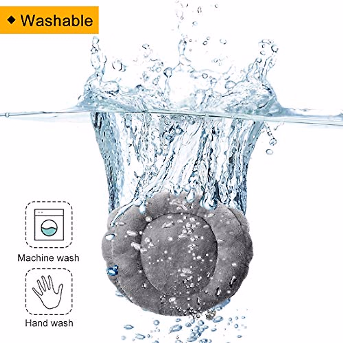 Mojonnie Soft Warm Cat Bed for Winter Cat Tent Self-Warming Sleeping Bed for Cats Fleece Pet Cave Bed for Winter Pets Puppy Indoor Pet Triangle Nest (Grey)