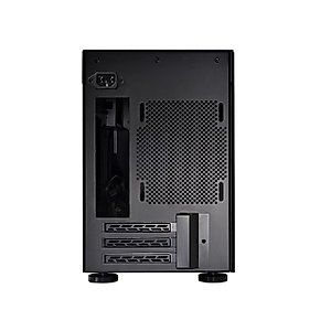 LIAN LI TU150 Aluminium Tempered Glass ITX case -Black Color -TU150WX, Case Only