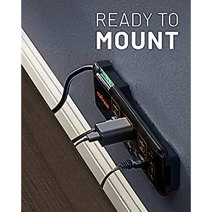 ECHOGEAR ShockBlocker 8 Outlet Surge Protector Power Strip - Slim Design Can Power & Protect Your Entire TV, Office, Or Gaming Setup - Advanced Surge Suppressor with 3420 Joules of Protection