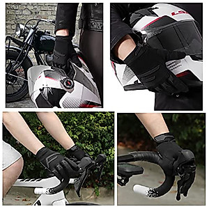 FIORETTO Mountain Bike Gloves for Men Women Motorcycle Cycling Gloves with 5MM SBR Pad Touch Screen Knuckle Protection Motocross Gloves for BMX ATV MTB Racing