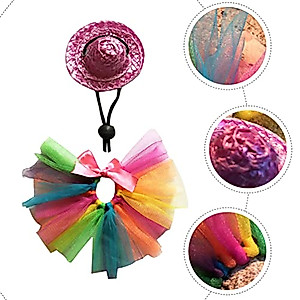 Ipetboom Bearded Dragon Costume Bearded Dragon Hat for Lizards Bearded Dragon Tutu Skirt Reptile Mini Deck Chair Small Pet Costume Outfits Clothes Photo Props for Lizards Geckos Hamsters Rats