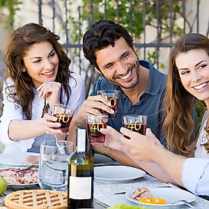 2 Pieces 40 and Fabulous Shot Glass 2 oz Black gold 40th Birthday Wine Glasses for Women and Men Celebrate 40th Birthday Decoration