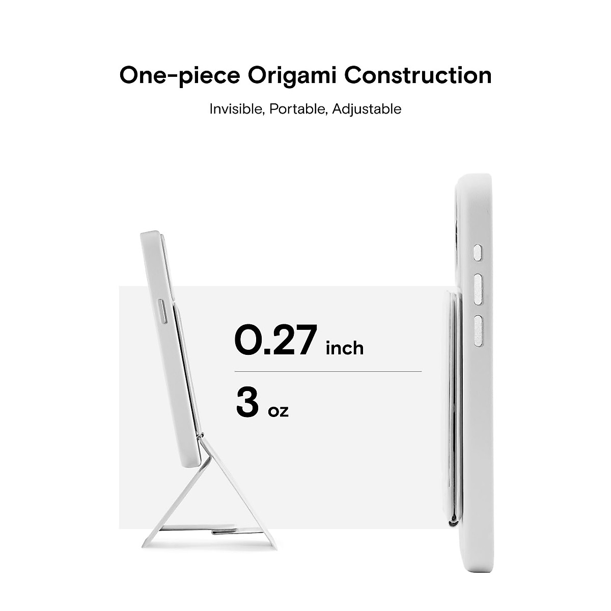 MOFT Phone Tripod Stand Compatible with iPhone 15/14/13/12 Series, Angle Adjustment & Strong Magnets & MagSafe Compatible MOVAS Invisible Selfie Stick Tripod, Sapphire