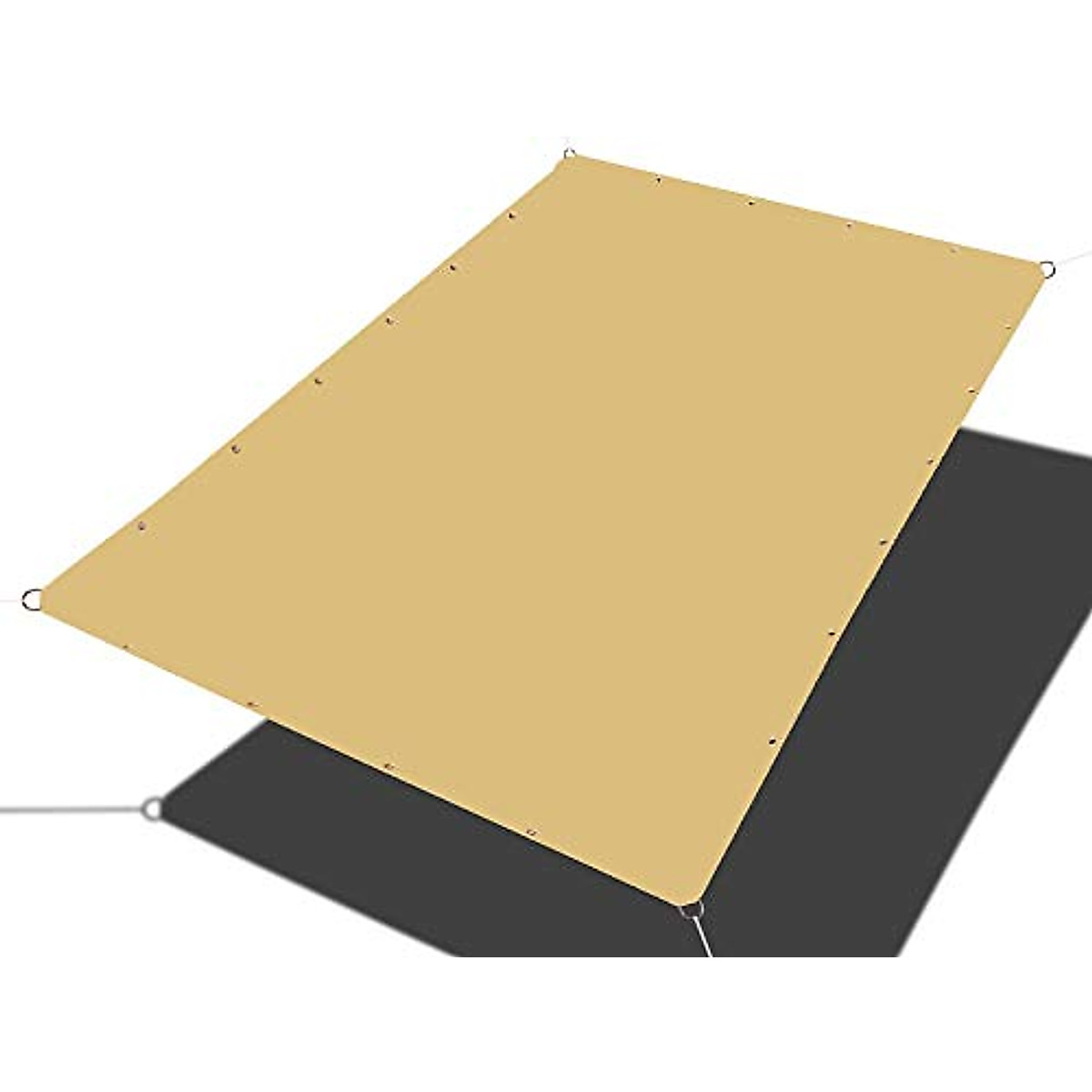 Water Resistant Fabric - Waterproof Fabric for Outdoor Furniture, Cushions - Waterproof Outdoor Fabric for Pergola, Panels -Waterproof Awning Fabric- Waterproof Canopy Fabric (6' x 8', Sand)