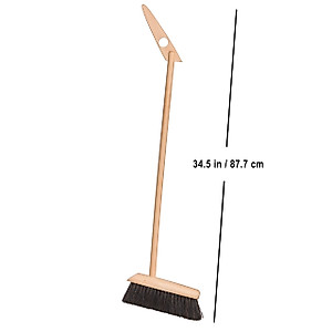 REDECKER Horsehair Broom & Stainless Steel Dust Pan Set - Oiled Beechwood Handles, 35-3/8 Inch - Broom & Dustpan Combo for Home, Kitchen, Outdoor Use - Wooden Broom and Dustpan Set, Made in Germany