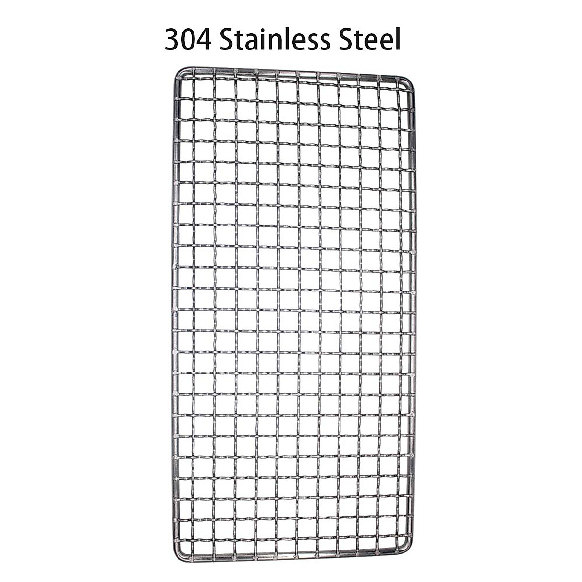 ZipSeven Camping Bushcraft Backpacker Grill Welded Stainless Steel Campfire Cooking Grate High Strength Outdoor Mesh Gear for Camping, Hiking, and Backpacking with Carrying Bag