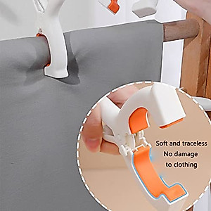 Plastic Clothespin, Laundry Clip, Beach Towel Clips, Rabbit Shape Quilt Fixed Clip to Keep Your Towel, Clothes, Quilts, Blanketsfrom Blowing Away (Blue + Orange 4 pc)