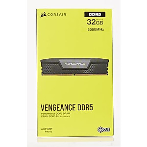 CORSAIR VENGEANCE DDR5 RAM 32GB (2x16GB) 6000MHz CL36 Intel XMP iCUE Compatible Computer Memory - Black (CMK32GX5M2B6000C36)