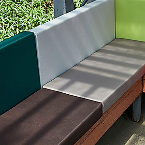 WJXBoos Indoor Outdoor Bench Cushions,Waterproof Non-Slip Padded Patio Cushions,Thick Seat Cushions for Garden Restaurant Hallway Bench Shoe Bench-B 40405cm