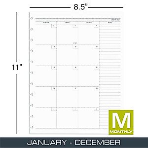 TUL® Discbound Weekly/Monthly Refill Pages, Letter Size, January to December 2023