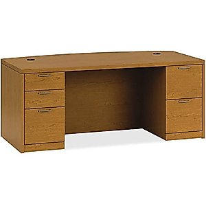 HON Valido Series Bourbon Cherry Laminate Desking, Brown