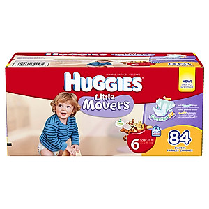 Huggies Little Movers Diapers, Size 6 Giant Pack, 84 Count