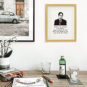 The Office Merchandise Motivational Photo Frame Inspirational Wall Art for The Office Decor The Office Quote Poster for Coworker, Friend or The Office TV Show Fans, Dwight Motto (8.8” X 10.8”)
