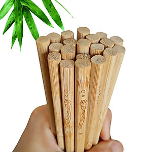 10 Pairs/Set Reusable Bamboo Chopsticks For Japanese Sushi Food Non-Slip Tableware Chopstick Bamboo Natural Wooden Chop Sticks Lightweight Dishwasher Safe Reusable Chopsticks(Natural B)