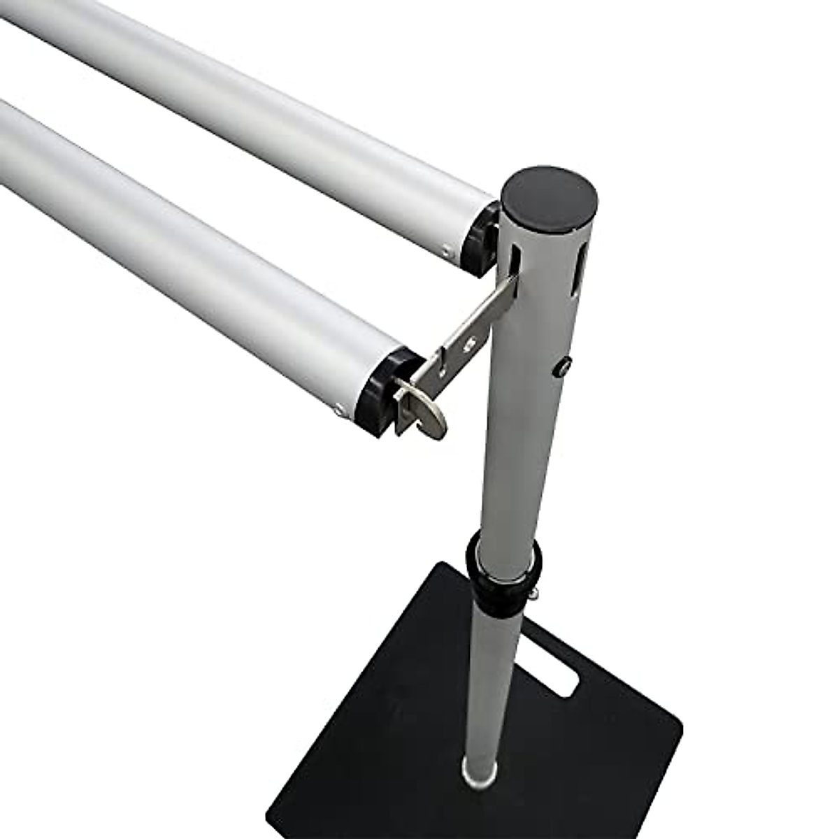 Hecis Double Layer Adjustable Crossbar and Hangers for use with Pipe and Drape Kit, 8-10ft Width