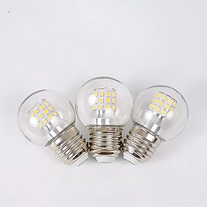 KCO Lighting LED Bulb 7W Ball LED Bulbs (60W Halogen Equivalent), E26 Medium Base, 3000K Warm White 4 Pack, Clear Glass (4-Pack)