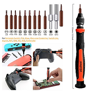 oGoDeal Triwing Screwdriver Set for Nintendo Switch T6 T8 T9 T10 Torx Security Screwdriver Kit for PS5,PS4, Xbox 360, Xbox one,Switch Lite, Joycon,Wii,N64 & Controller, PS4 Cleaning Repair Tool Kit