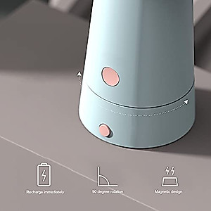 plplaaoo Magnetic Suction Hand Held Fan, Personal Cooling Fan, 90 Degree Shaking Small Desktop Fan, Adjustable USB Charging Electric Fan with Battery, Handheld Fan for Dormitory Office Home