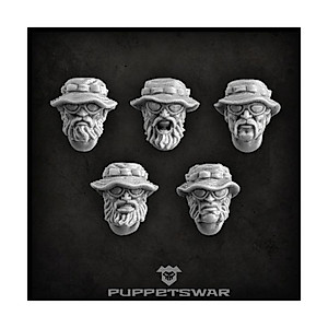 Green Stuff World for Models and Miniatures Guerilla Heads S094