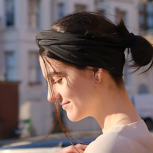 DRESHOW 4 Pack Headbands for Women Yoga Knotted Headbands Elastic Criss Cross Hair Accessories Sports Head Wrap Non Slip