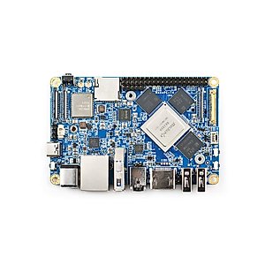 NanoPC-T4 RK3399 ARM Dual-Display Mini PC LPDDR3 RAM 4GB Gbps Ethernet,Support Android 8.1 and Lubuntu 16.04 for AI Project, Bundle with 7inch eDP LCD Touch Display