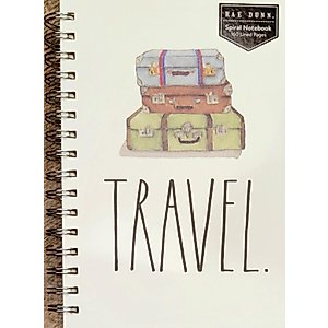 Rae Dunn Large Letter Travel. Spiral Notebook (160 lined pages)