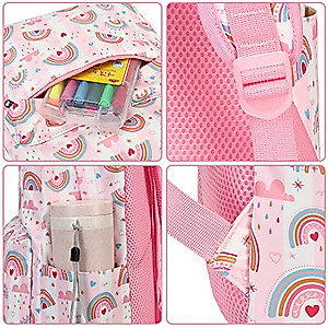 Bluboon Backpack for Girls Kids Preschool Backpack with Lunch Box Kindergarten School Bookbags Set