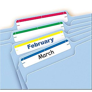 Avery File Folder Labels on 4" x 6" Sheets, Easy Peel, Assorted, Print & Handwrite, 2/3" x 3-7/16", 252 Labels (5215)
