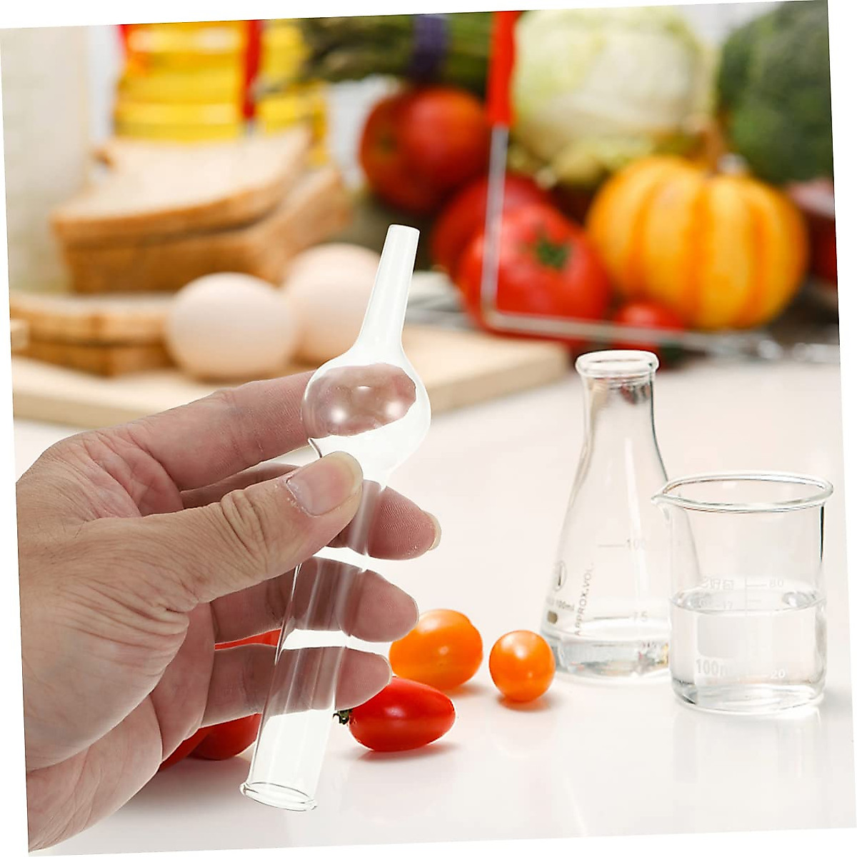 Hemoton 5pcs Chemical Experiment Equipment Candy Tubes Containers Chemistry Drying Tube Glass Laboratory Drying Tube Single Ball Drying Tubes Glass Drying Tubes Filling Glass Tube