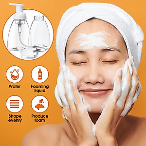 24 Pack 24 Pcs 8 oz Foaming Soap Dispenser Foaming Pump Bottle Pump Bottles Hand Soap Pump Foam Dispenser Bottle Plastic Press Bottles Empty Refillable Plastic Container for Liquid Soap Shampoo