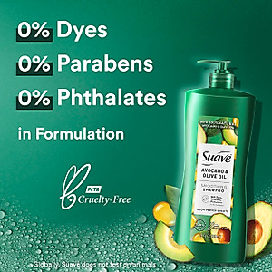 Suave Professionals Shampoo Avocado + Olive Oil, 28 oz, Pack of 4