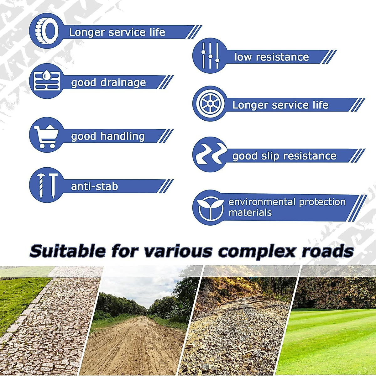 20x1.95" Flat Free Wheels Compatible with rubbermaid Wheelbarrow Wheels, 20" Flat Free Tires with 5/8" Bearing & 3/4" Bearing Replacement for rubbermaid Cart Wheels/Big Wheel Utility Carts-2PCS