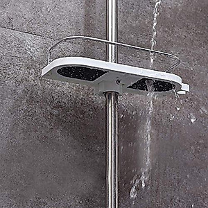 JAHH Shower Shelf Caddy for Shower Rail - Bathroom Rack Organizer Holder for Shampoo