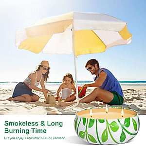 Citronella Candles Outdoor Indoor - Large 3-Wick 3 Pack Citronella Scented Candles Set 12oz Natural Soy Wax Citronella Candles for Garden Patio Yard Home Balcony Camping Backyard, Summer Candle Gift