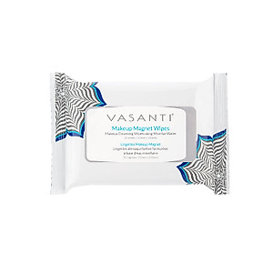 VASANTI Makeup Magnet Wipes - Gentle Facial Makeup Remover Cleansing Wipes with Micellar Water Paraben and Cruelty Free Vegan Friendly
