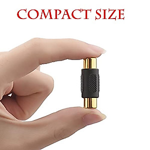 Warmstor 20 Pack RCA Female to Female Coupler Audio Video Adapter Gold Plated, for Phono,Speaker,RCA Cable,Amplifier