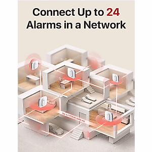 X-Sense Battery Powered Combination Smoke and Carbon Monoxide Detector with Voice Location, Wireless Interconnected Smoke Detector Carbon Monoxide Detector Combo, Model XP02-WR, 6-Pack