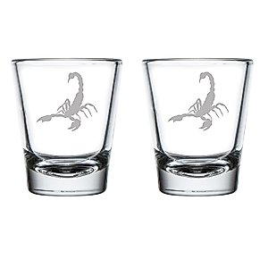 MIP Set of 2 Shot Glasses 1.75oz Shot Glass Scorpion