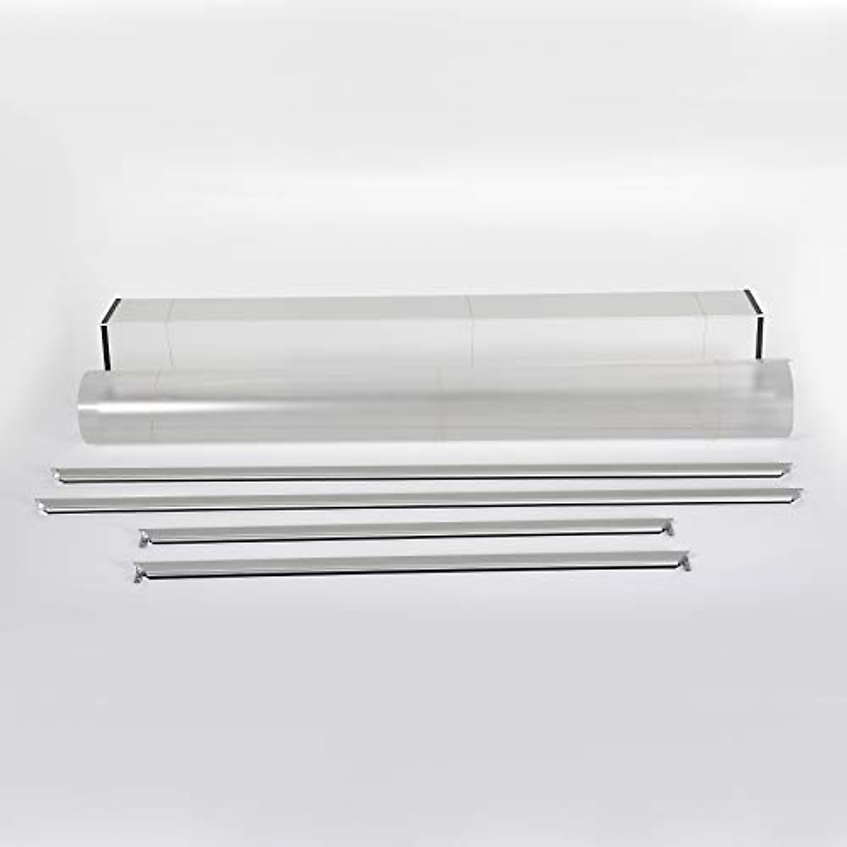 M&T Displays Portable Snap Poster Frame 40x60 Inch Silver 1.25" Aluminum Profile Front Loading Wall Mounting Photo Picture Document Certificate Sign Holder Mitered Corner Anti Glare Cover