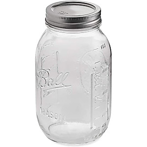 LAIBY Ball Regular Mouth Canning Jars 1 Quart (12 Jars), Ball 32 oz Canning Jars, Silver