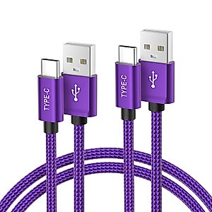 Basesailor USB Type C Charger Cable 6.6FT 2 Pack,Charging Cord for Kindle Fire HD 10 9th 2019,8 10th 2020,Paperwhite 2021 11th Generation,iPad Air 4 5th Mini 6,Samsung Galaxy A53 A14 A34 Z Flip Fold 5