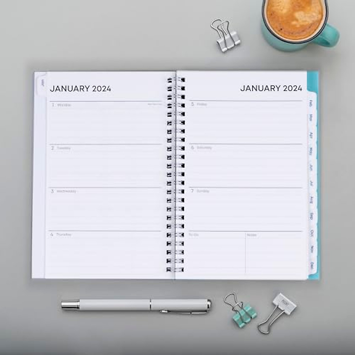 Blue Sky 2024 Weekly and Monthly Planner, January - December, 5" x 8", Frosted Cover, Wirebound, Chloe (144734)
