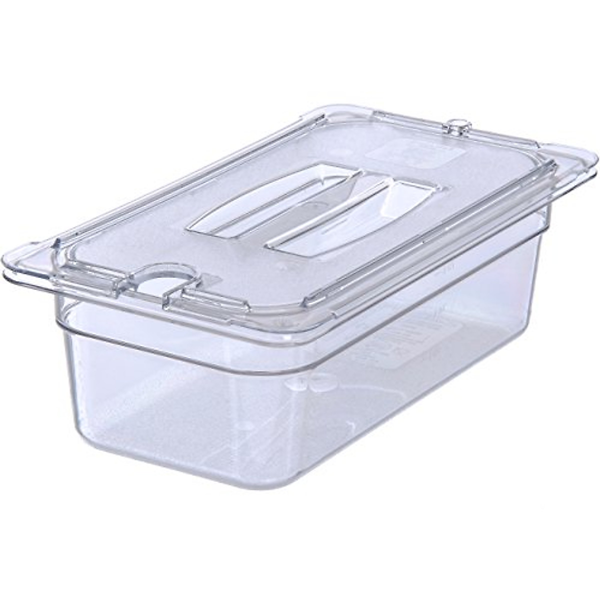 Carlisle FoodService Products Plastic Food Pan 1/3 Size 4 Inches Deep Clear