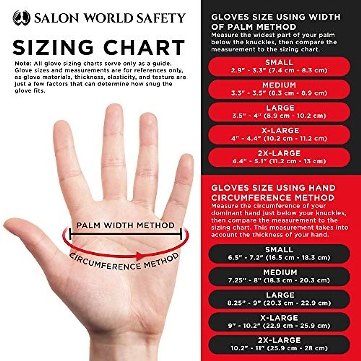 Salon World Safety Black Nitrile Disposable Gloves, Box of 100, Size Large, 5.0 Mil - Latex Free, Textured, Food Safe