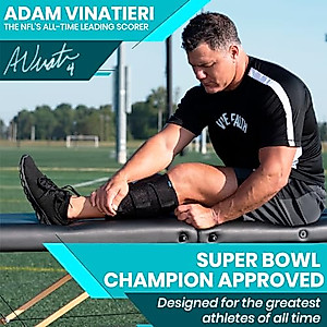 Vive Calf Brace - Adjustable Shin Splint Support - Lower Leg Compression Wrap Increases Circulation, Reduces Muscle Swelling - Calf Sleeve for Men and Women - Pain Relief (Beige)