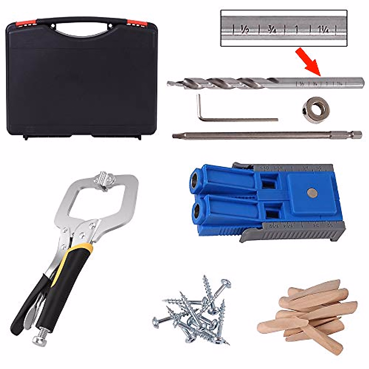 Workmates Spliceable Pocket Hole Jig/Pocket Hole Jig kit with 9 inch clamp/two hole pocket screw jig
